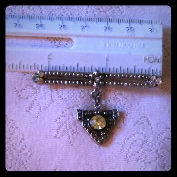 Jewelry | Vintage Triangle Charm Dangle Brooch | Poshmark